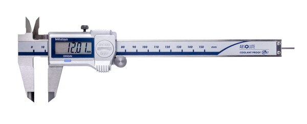DIGIMATIC CALIPER, 0-150MM, IP67, 0.01MM, W/ SPC, ROUND DEPTH-BAR